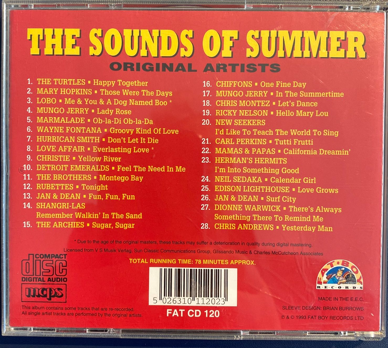 Sounds of Summer CD - Sommerhits der 60er & 70er Jahre (Gebraucht) in ...