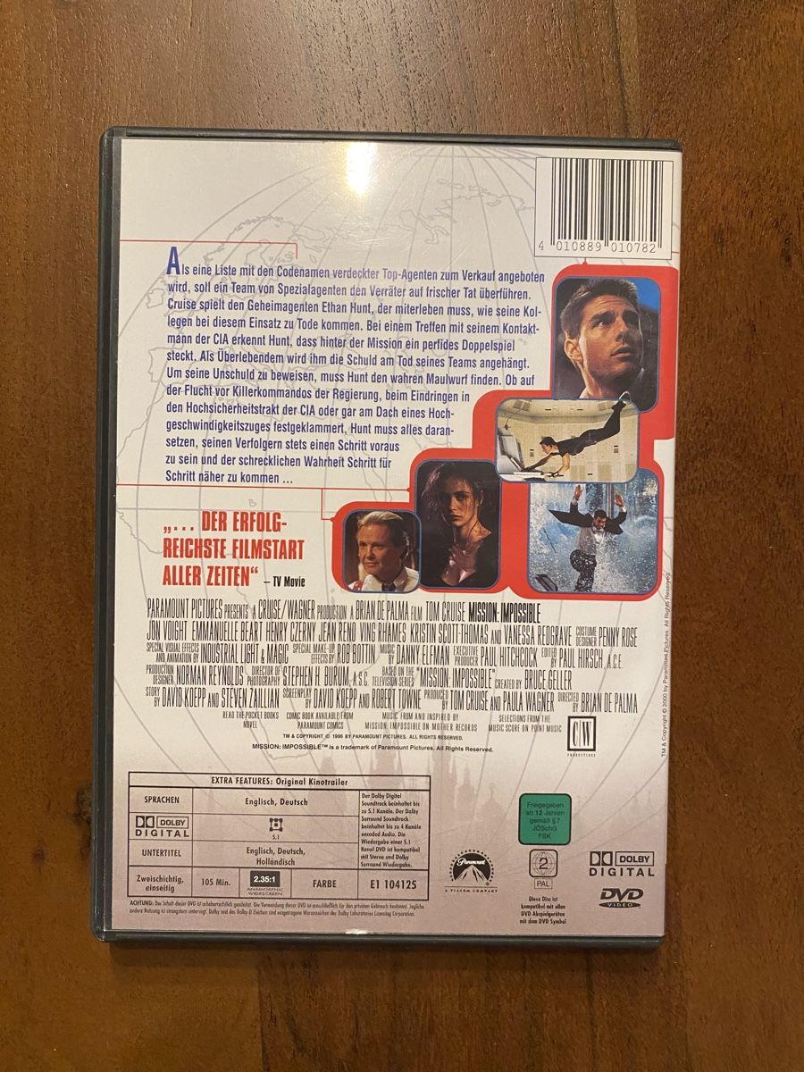 Mission: Impossible (mit Tom Cruise) DVD (Gebraucht) in Thunstetten für ...