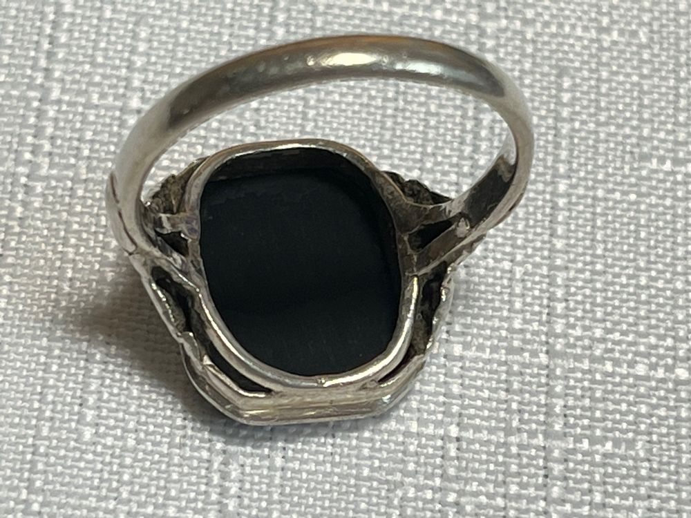 Onix Ring. Silber 935, grösse 24 (Gebraucht) in St. Peterzell für CHF ...