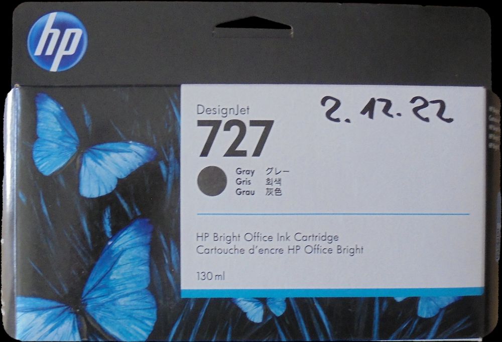 HP Tinte Nr. 727 (B3P24A) Grey | Kaufen auf Ricardo