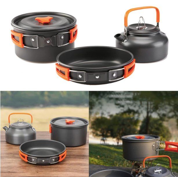 Outdoor Camping Kochgeschirr Set Campingkochtopf 10-Teilige (Neu und originalverpackt) in ...