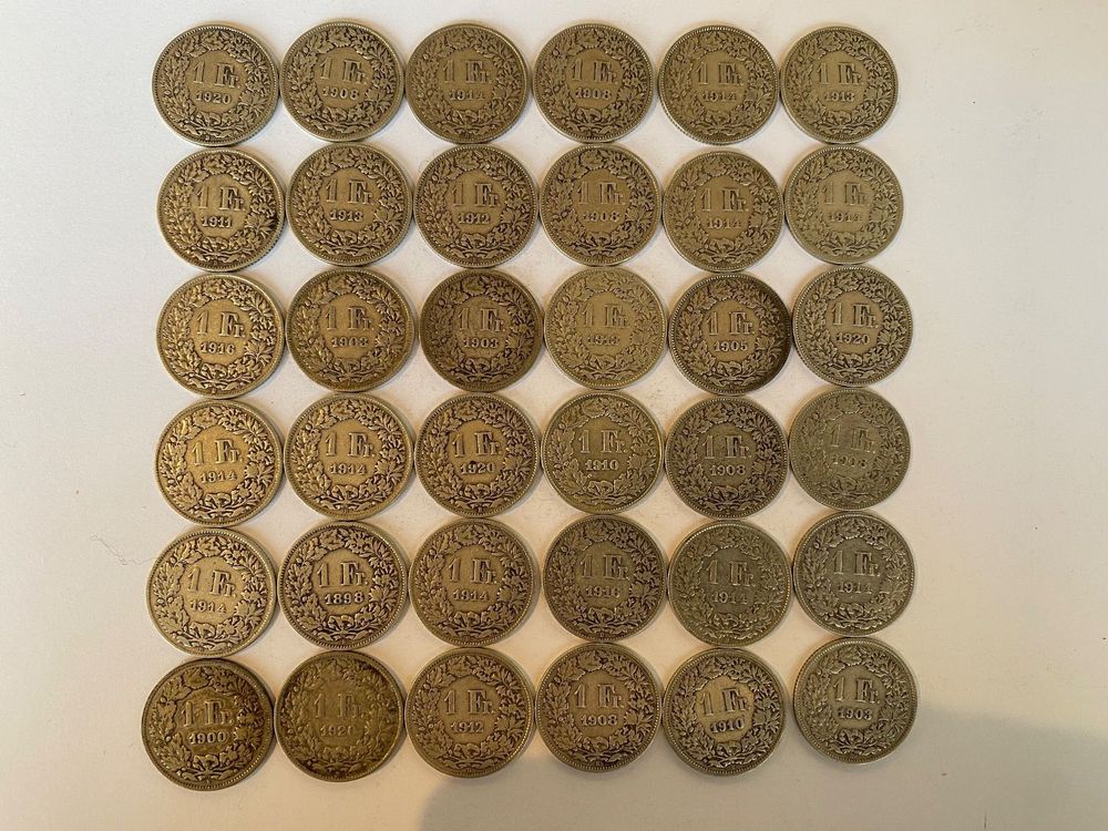 36 Stk 1.- über 100 Jahre Alt (6) (Gebraucht) in Ballwil für CHF 121 – mit Lieferung auf Ricardo ...