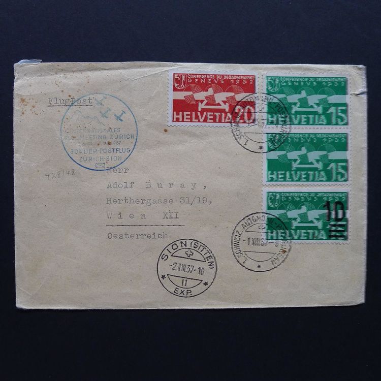 1937 Flugpost Brief | Kaufen auf Ricardo