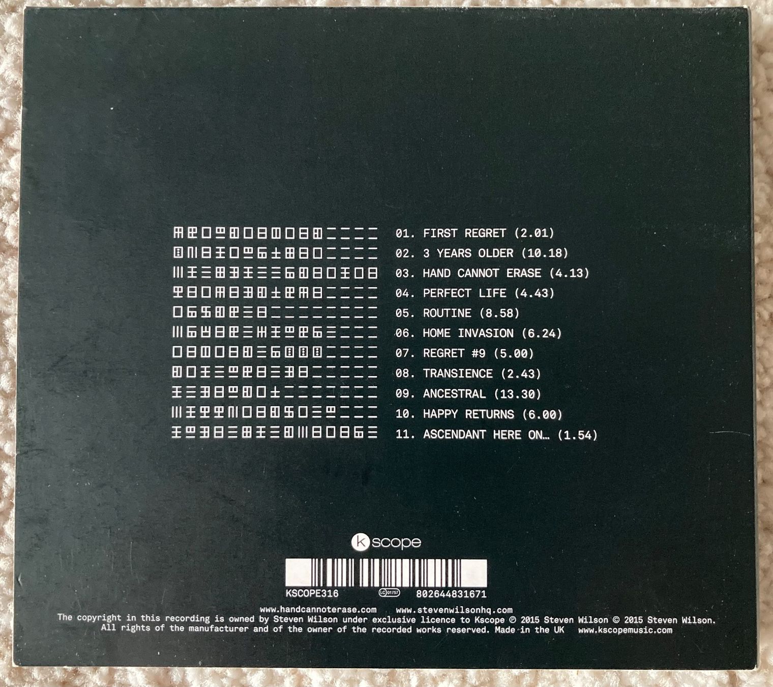 STEVEN WILSON - HAND. CANNOT. ERASE (Neu (gemäss Beschreibung)) in ...