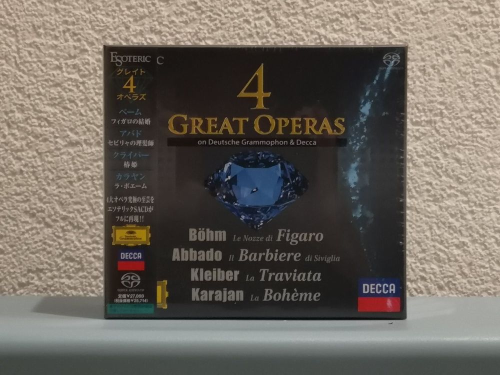 Esoteric SACD 4 Great Operas Karajan (Neu und originalverpackt) in ...