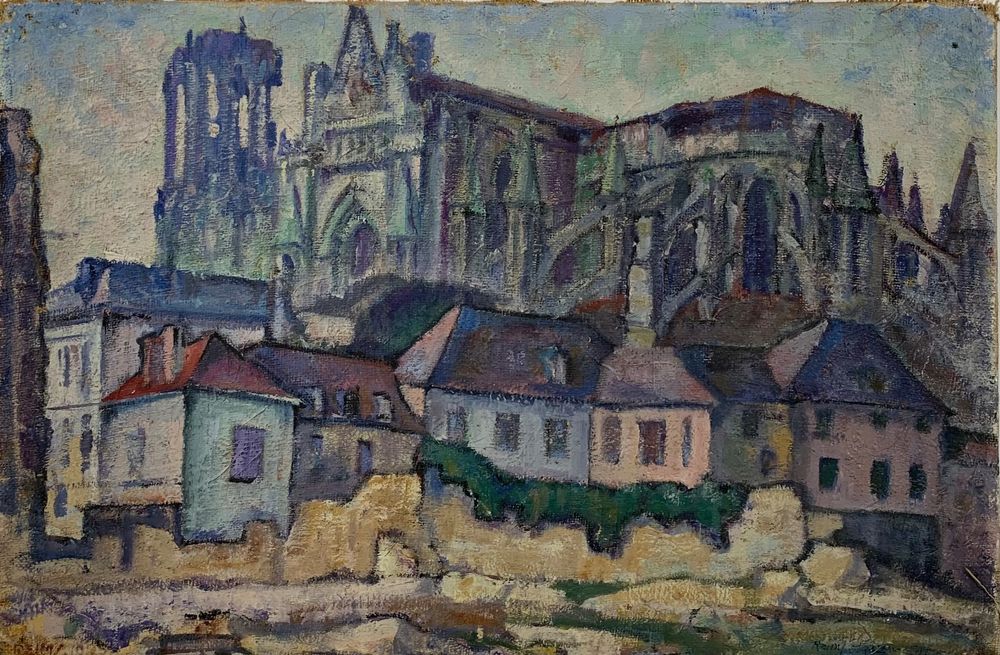 Antikes Gemälde Kirchen Szene unleserlich Signiert (Gebraucht) in Root für CHF 820 – mit ...