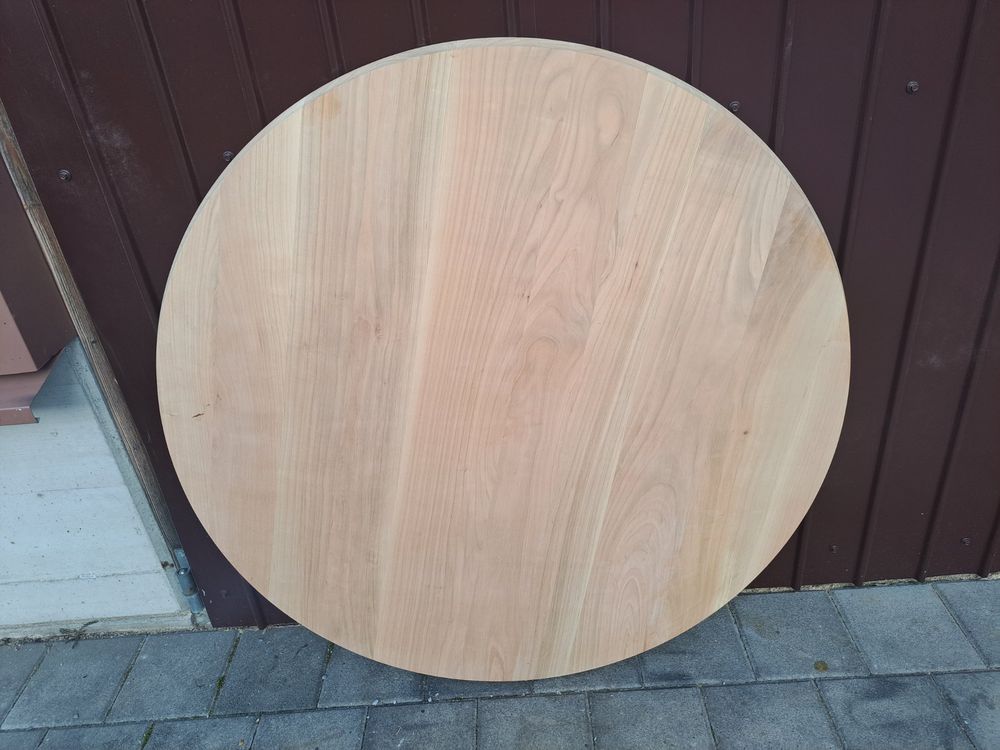 Runder Tischplatte Aus Kirschenholz mit karniskante Roh (Gebraucht) in Buch am Irchel für CHF ...