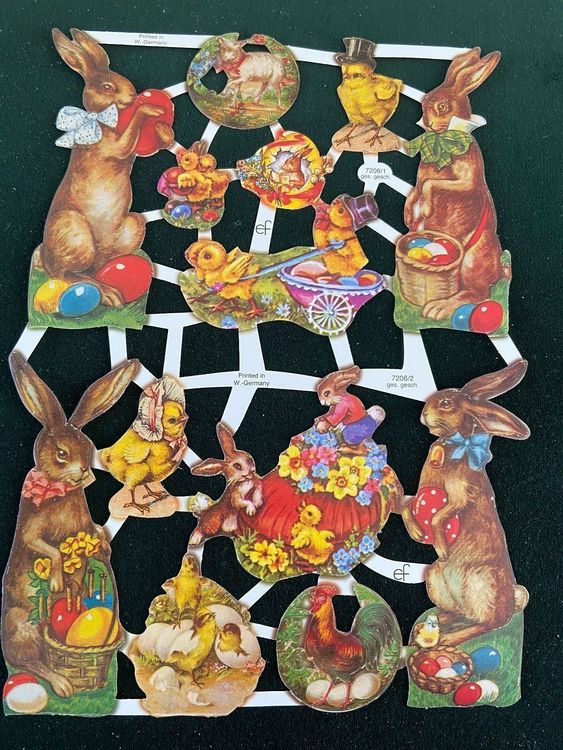 Oblaten Nostalgie Glanzbilder Ostern Hasen Osterhasen | Kaufen auf Ricardo