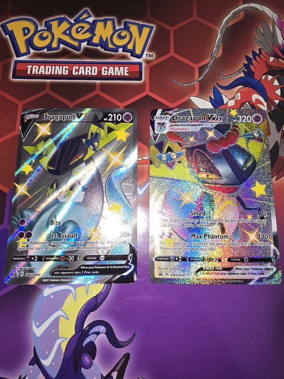 🔥 Pokémon Dragapult V & VMAX Promo-Set EN - Top Zustand! 🔥 (Gebraucht ...