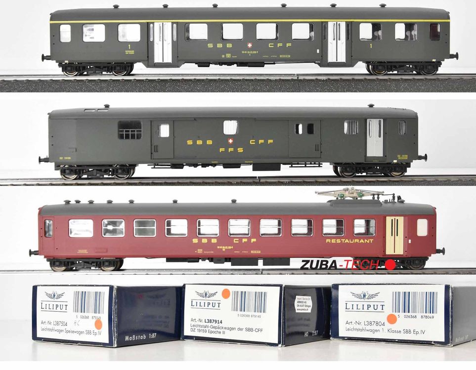 Liliput 3x Personenwagen der SBB H0 GS mit OVP | Kaufen auf Ricardo