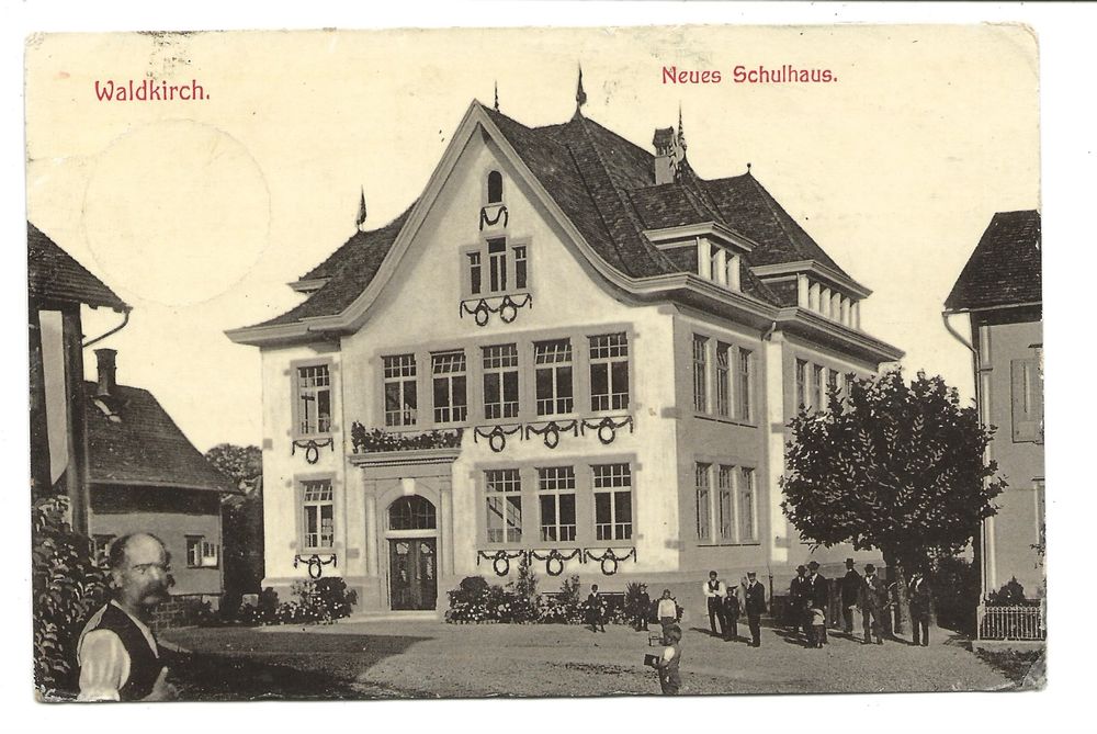 Waldkirch (SG) Einweihung neues Schulhaus - Feldpost Bat. 84 (Gebraucht) in Engelburg für CHF 7. ...