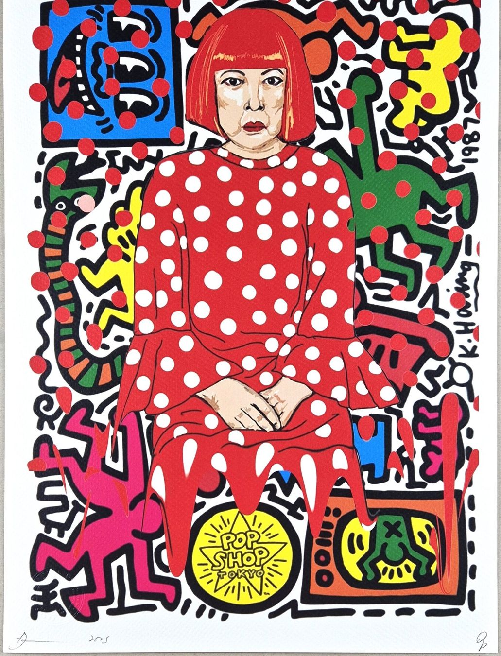 Death NYC Ltd Pop Art Druck " Haring Künstlerin Yayoi Kusama (Neu ...