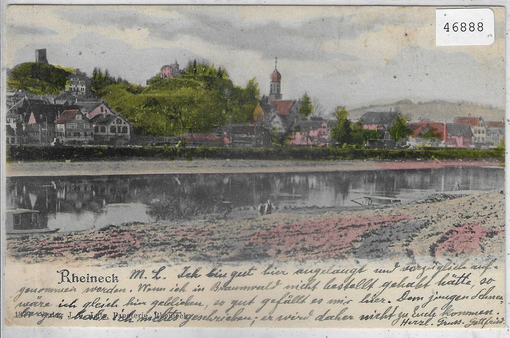 Rheineck vom Rhein aus - coloriert (Gebraucht) in Ettingen für CHF 9 ...