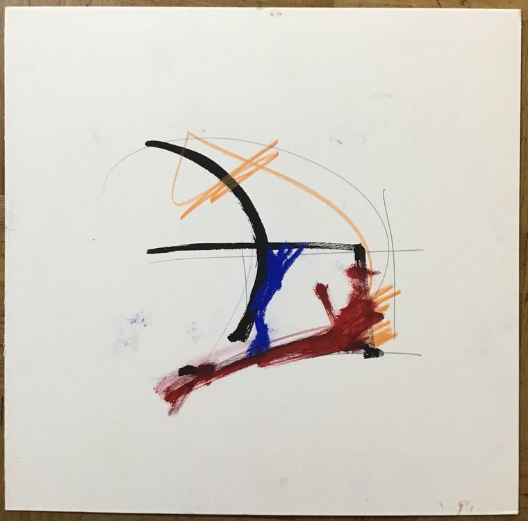 Abstrakte Mischtecknik Monogrammiert | Kaufen auf Ricardo