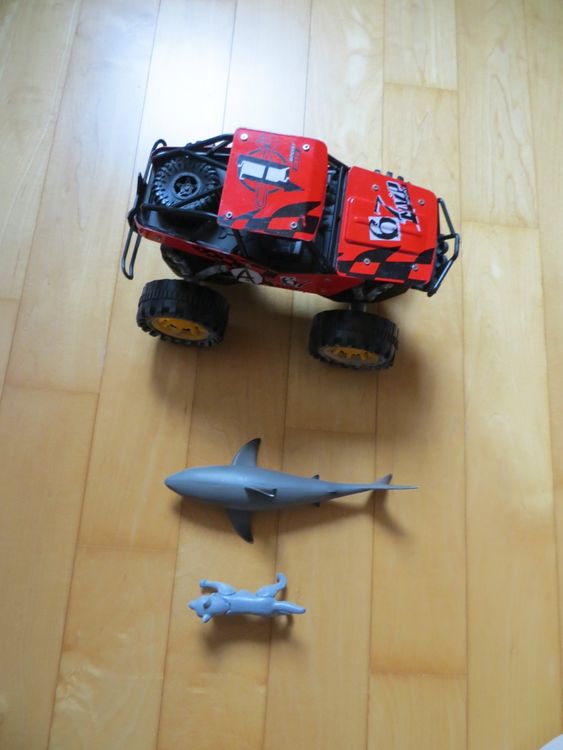 Für Kinder zum Spielen: Auto + Haifisch-Figur + Wolf-Figur | Kaufen auf ...