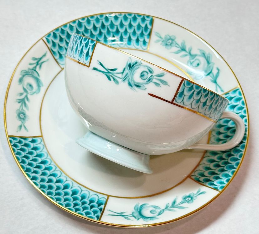 Thomas R Germany Porzellan Handgemalte Kaffeetasse 1953-1960 (Neu ...