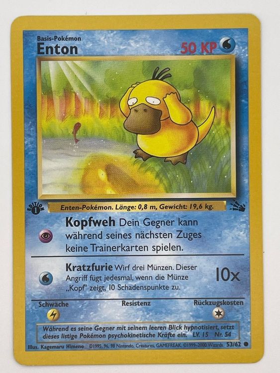 Enton 53/62 Pokémon Fossil 1.Edition | Kaufen auf Ricardo