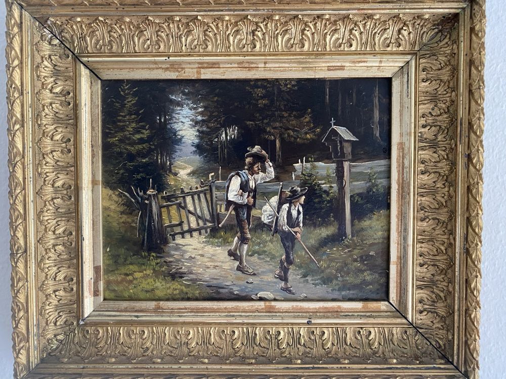 2 Personen im Wald, Gemälde | Kaufen auf Ricardo