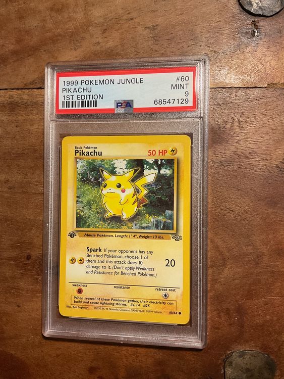 Pikachu 1st edition, Pokémon Jungle (1999), PSA 9 Mint | Kaufen auf Ricardo