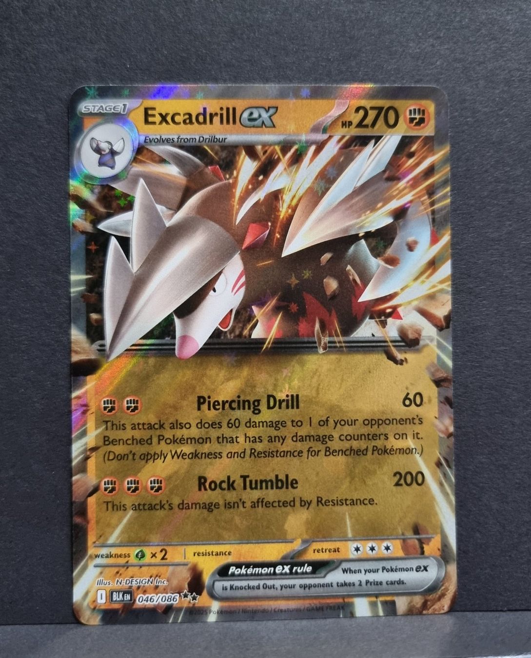 Pokémon Excadrill ex 046/086 Black Bolt 🇬🇧 (Neu (gemäss Beschreibung ...