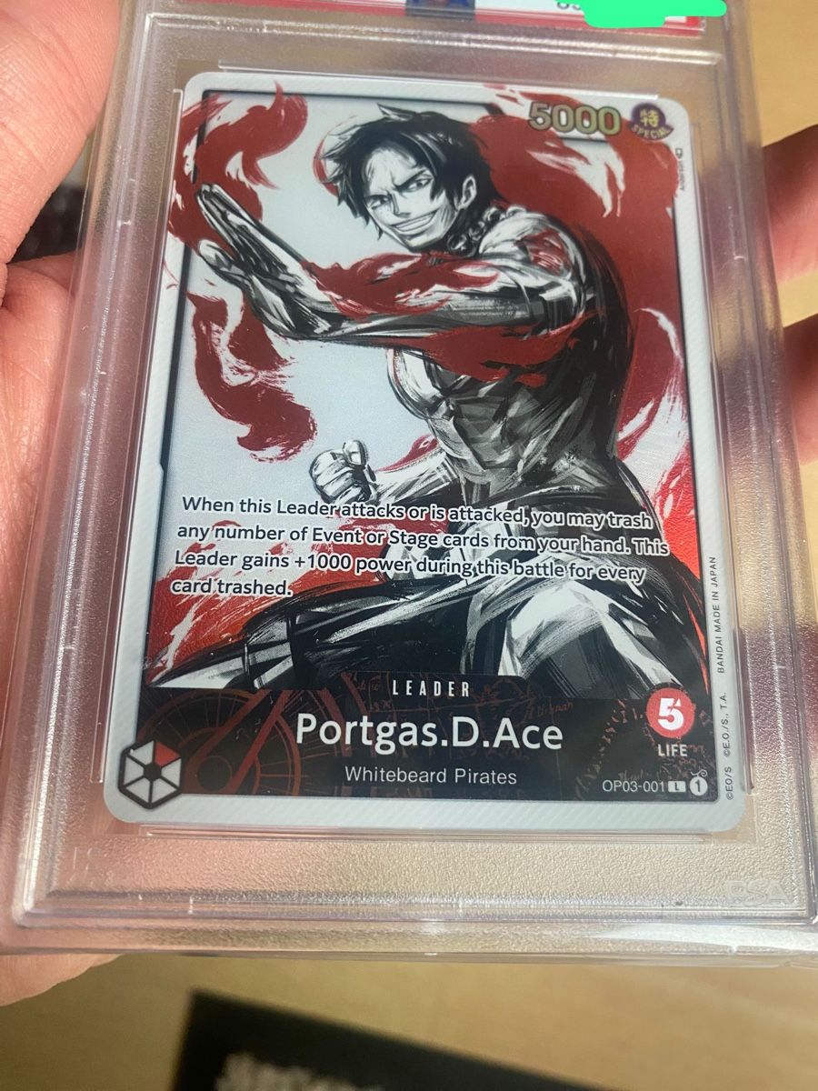 One Piece Card Game - Portgas D. Ace - AA Op03-001 PSA 10 (Neu und ...