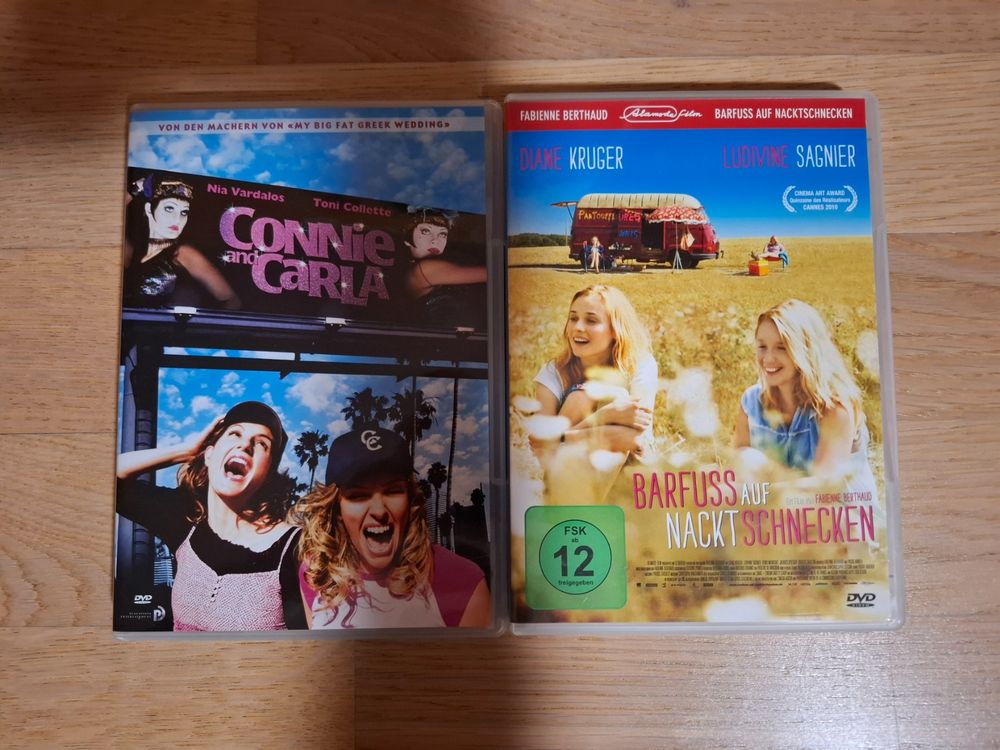 2 DVDs Connie und Carla u. Barfuss auf Nacktschnecken (Gebraucht) in Hettlingen für CHF 2 – mit ...