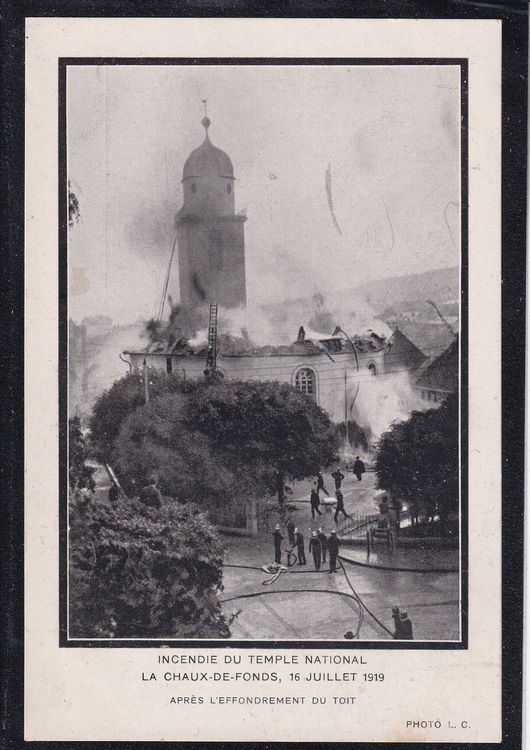 La Chaux de Fonds 1919 - Incendie du Temple (Gebraucht) in Orvin für CHF 3.5 – mit Lieferung auf ...