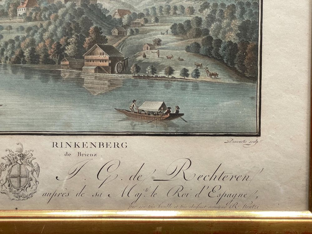 colorierter Stich von Caspar Wolf - Ringgenberg - um 1780 | Kaufen auf ...