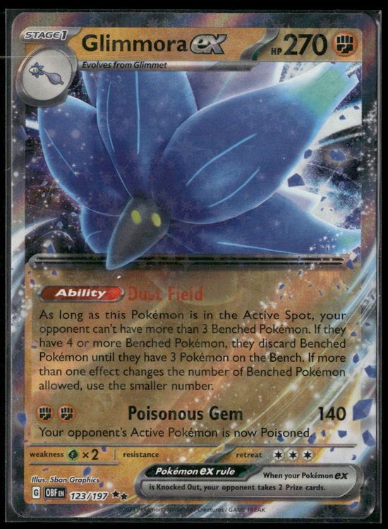 Pokemon - Glimmora ex (OBF 123) °Double Rare- EN- (Neu (gemäss ...