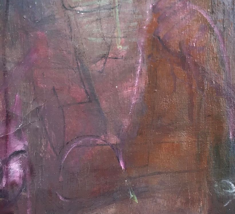 Abstrakte Dame Portrait Gemälde Verso: Beschriftet | Kaufen auf Ricardo