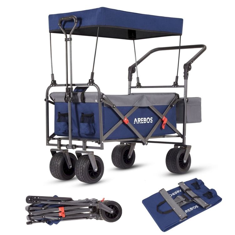 Luxus Bollerwagen faltbar mit Dach blau (Neu und originalverpackt) in Bottighofen für CHF 145 ...