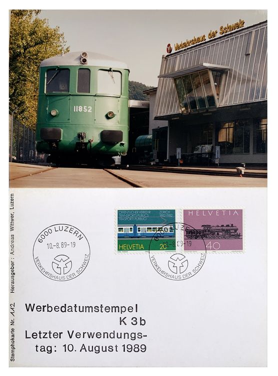 Luzern Verkehrshaus Letzttag Werbestempel PTT Bahn Ae 8/14 (Neu (gemäss Beschreibung)) in Bern ...