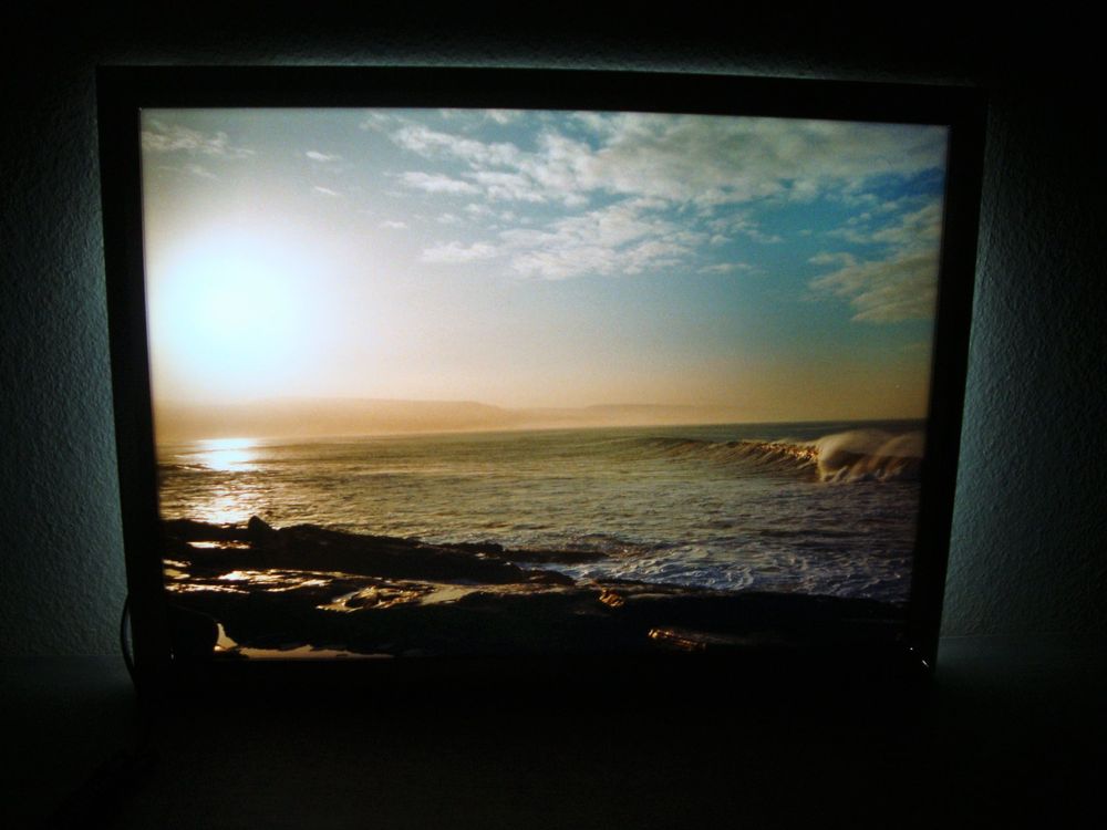 Leuchtbild / Stimmungsbild Sonnenuntergang am Meer | Kaufen auf Ricardo