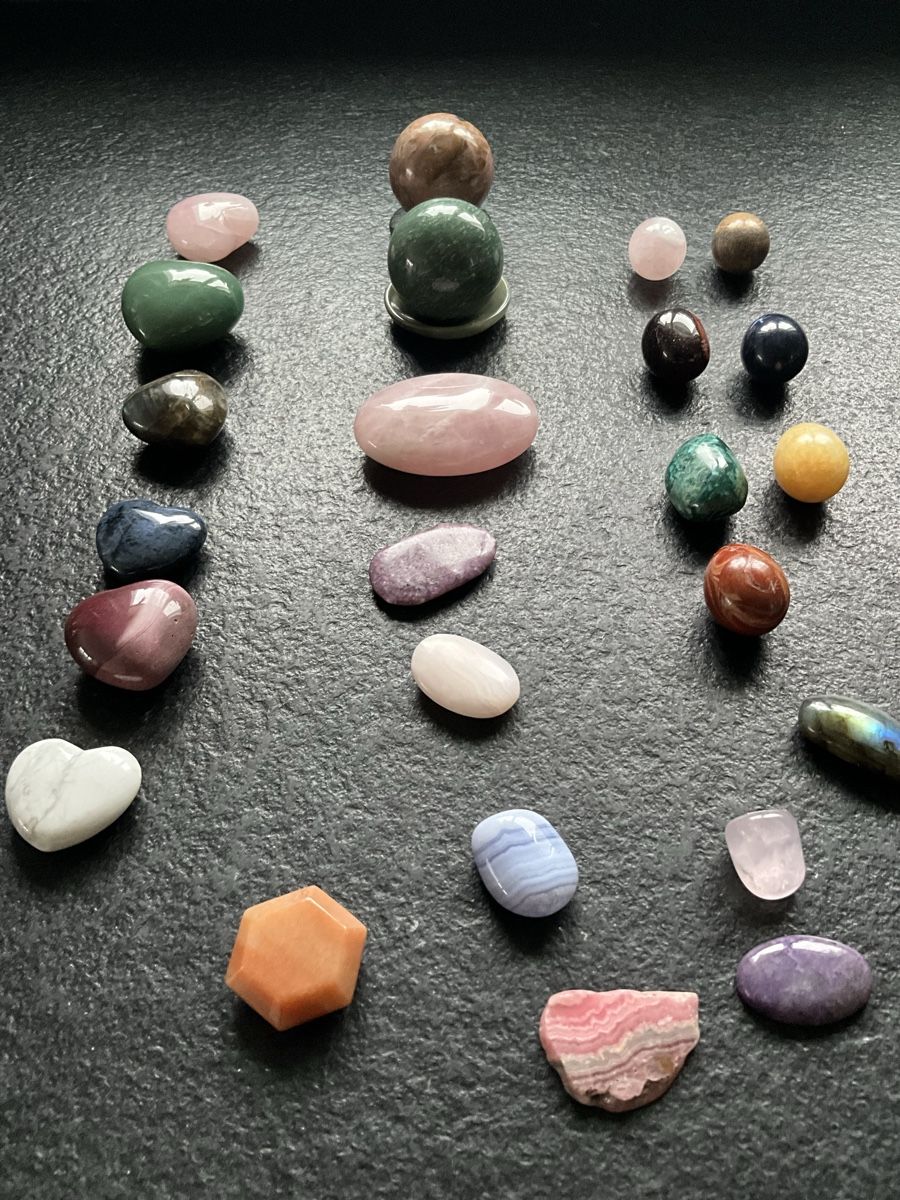 Edelstein-Sammlung: 22 verschiedene Trommelsteine, Top! (Neu (gemäss ...