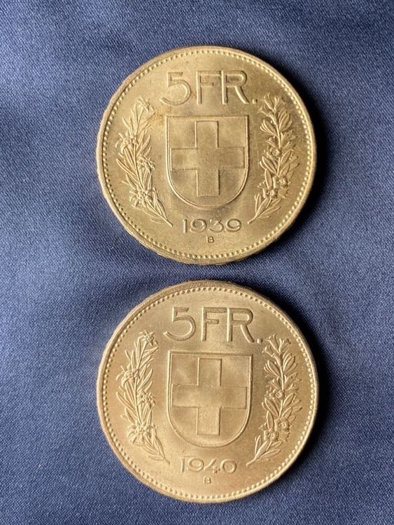 5 Franken Silbermünzen Jahrgänge 1939 / 1940 | Kaufen auf Ricardo