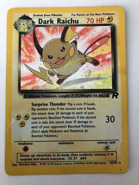 Dark Raichu - Holo - Team Rocket - Pokemon | Kaufen auf Ricardo