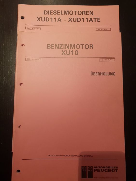 Reparaturanleitungen Peugeot XU10 und XUD11A Peugeot 605 | Kaufen auf Ricardo