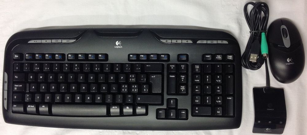 Logitech Cordless Desktop EX 110 Optical USB PS/2 schwarz (Gebraucht ...