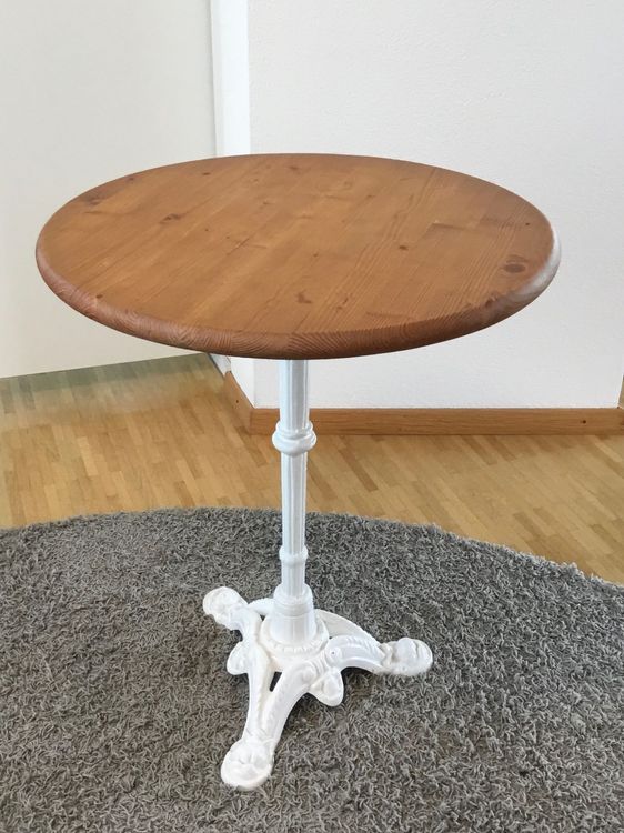 Bistrotisch mit Gusseisen Fuss / Beistelltisch Tisch rund | Kaufen auf ...