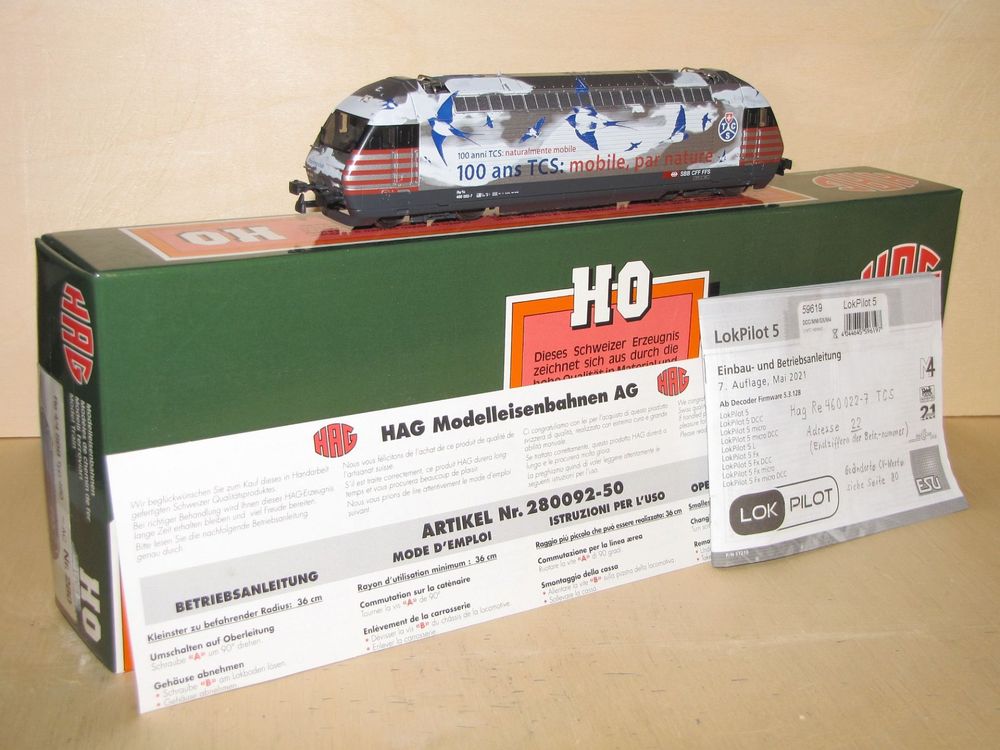 Hag AC-Digital 280, Re 460 022-7 „TCS“ der SBB. (Gebraucht) in Dulliken für CHF 220 – mit ...