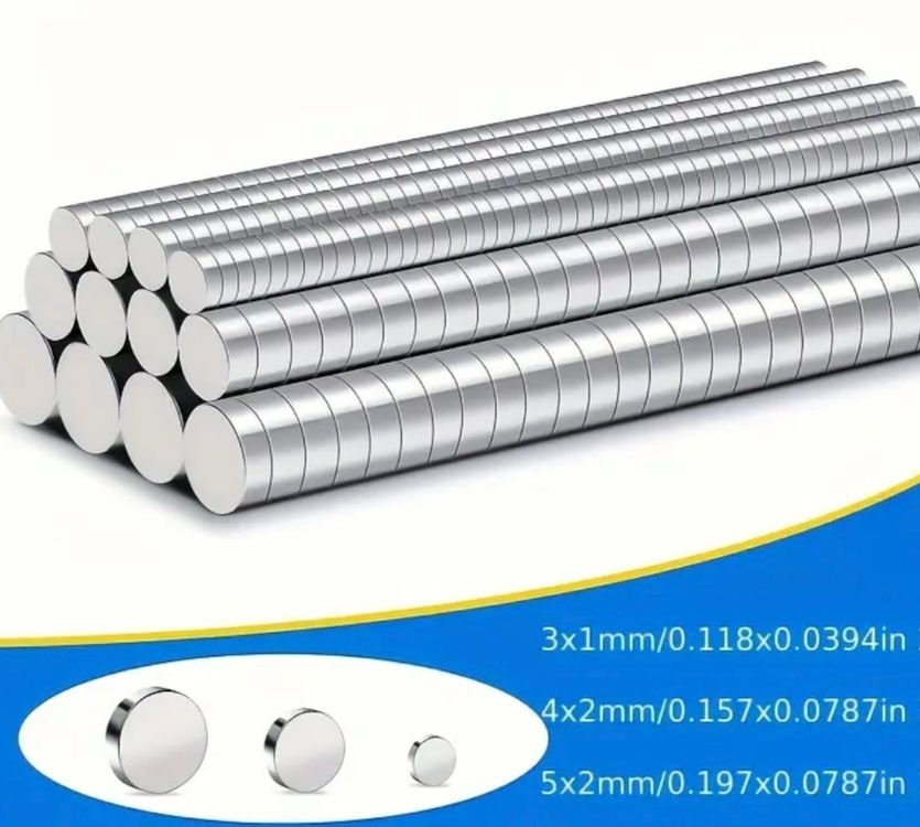 100 Stück Magnet-Set Mix 3×1 4×2 5×2 – Stark & neu (Neu (gemäss ...