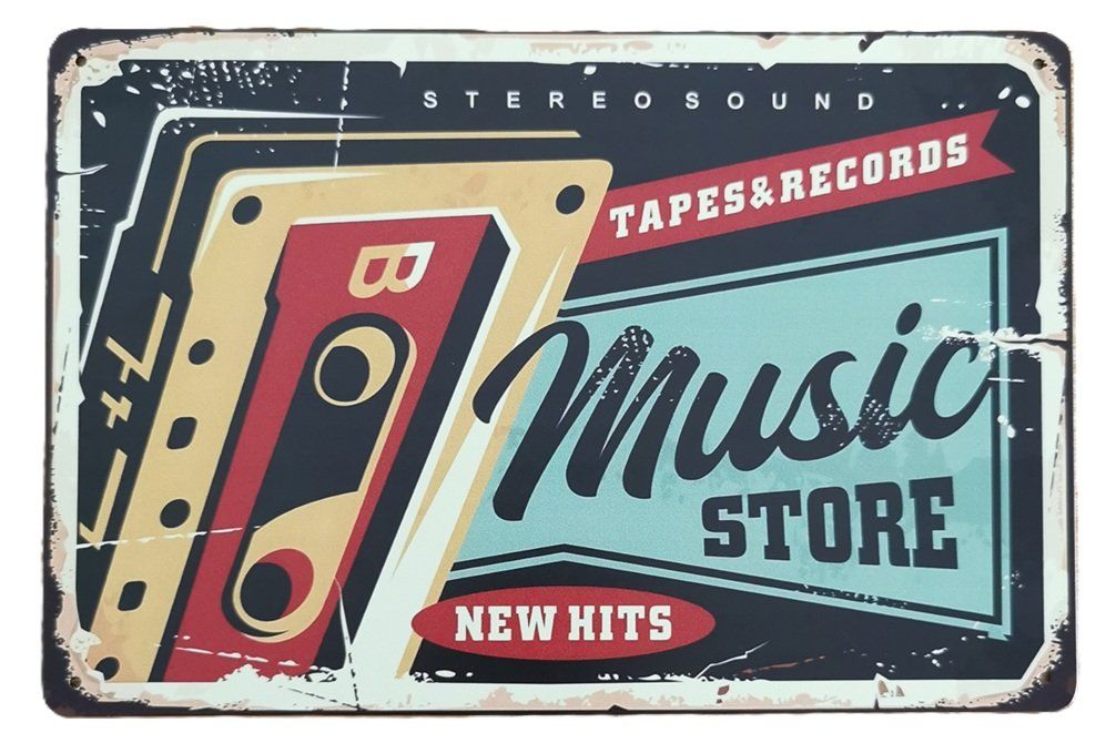 TAPES & RECORDS MUSIC STORE - Blechschild (neu/OVP) (Neu und ...