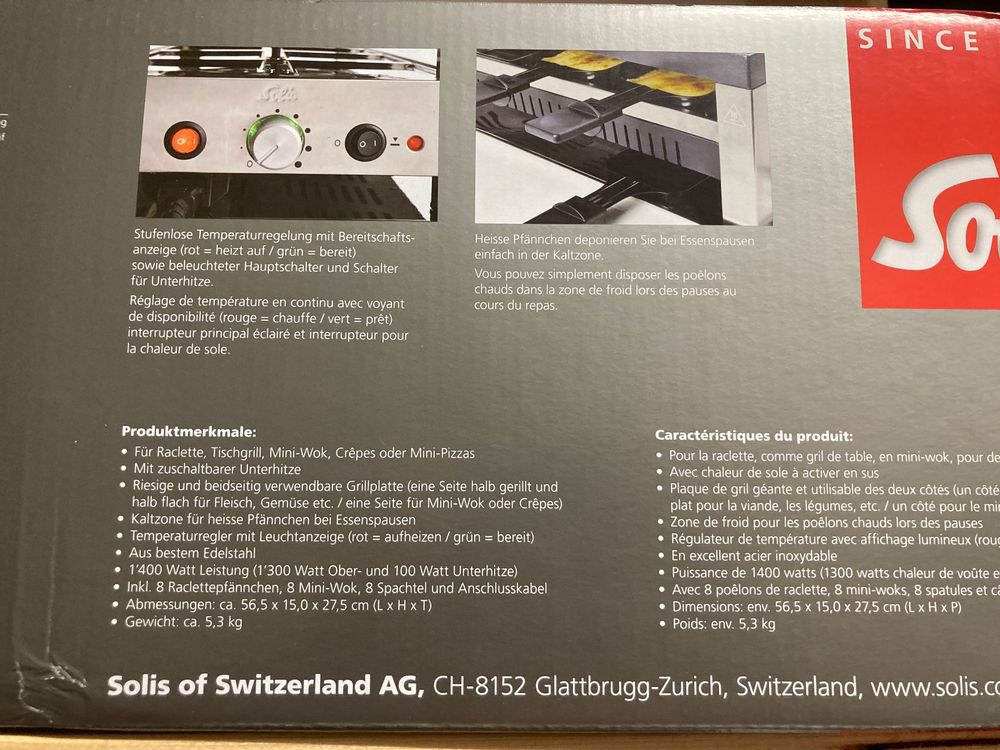 Solis 5 in 1 Tischgrill 8 Personen (Gebraucht) in Schönholzerswilen für ...