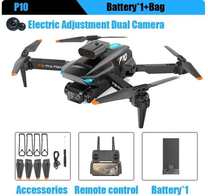 NEU Drohne P-10 RC 4K Weitwinkel Dual HD Kamera WiFi FPV (Neu (gemäss Beschreibung)) in Mauren ...
