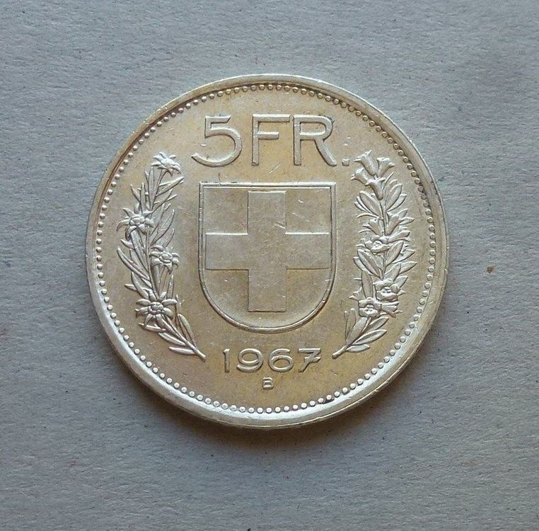 ++ 5.- Franken 1967 3* vor Gesicht | Kaufen auf Ricardo