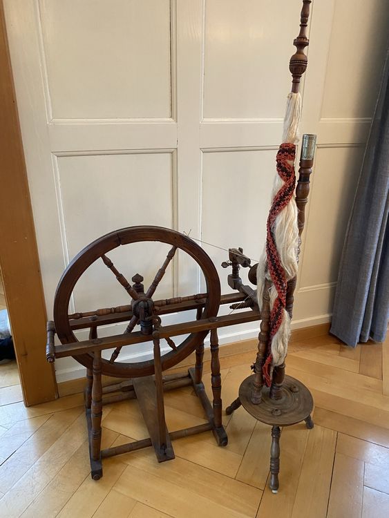 Antikes Spinnrad aus Holz, Rarität, Vintage, Deko, Nostalgie (Gebraucht ...