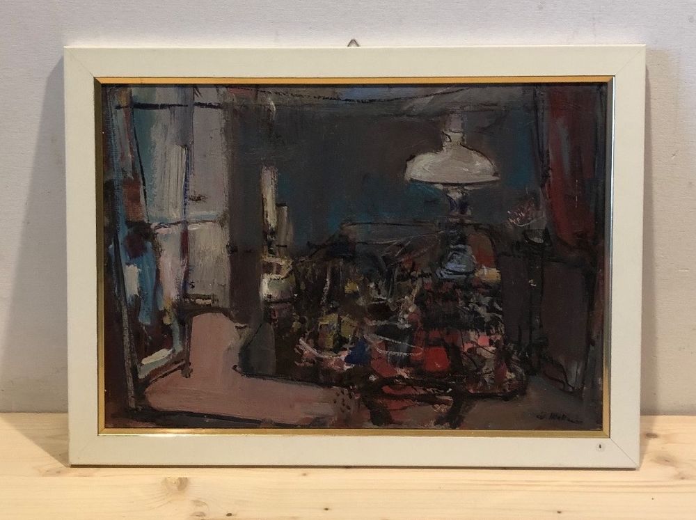 Müller, Walter, Emil. Intérieur mit Petrollampe 1945 | Kaufen auf Ricardo