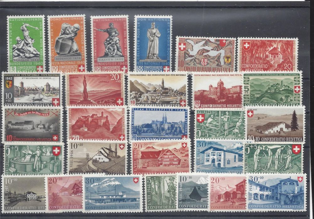 SCHWEIZ - lot Pro Patria * 1940-1948 | Acheter sur Ricardo