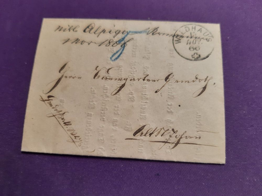 Vorphilabrief von WILHAUS - ALT ST.JOHANN 15.Nov.1866 (Gebraucht) in ...