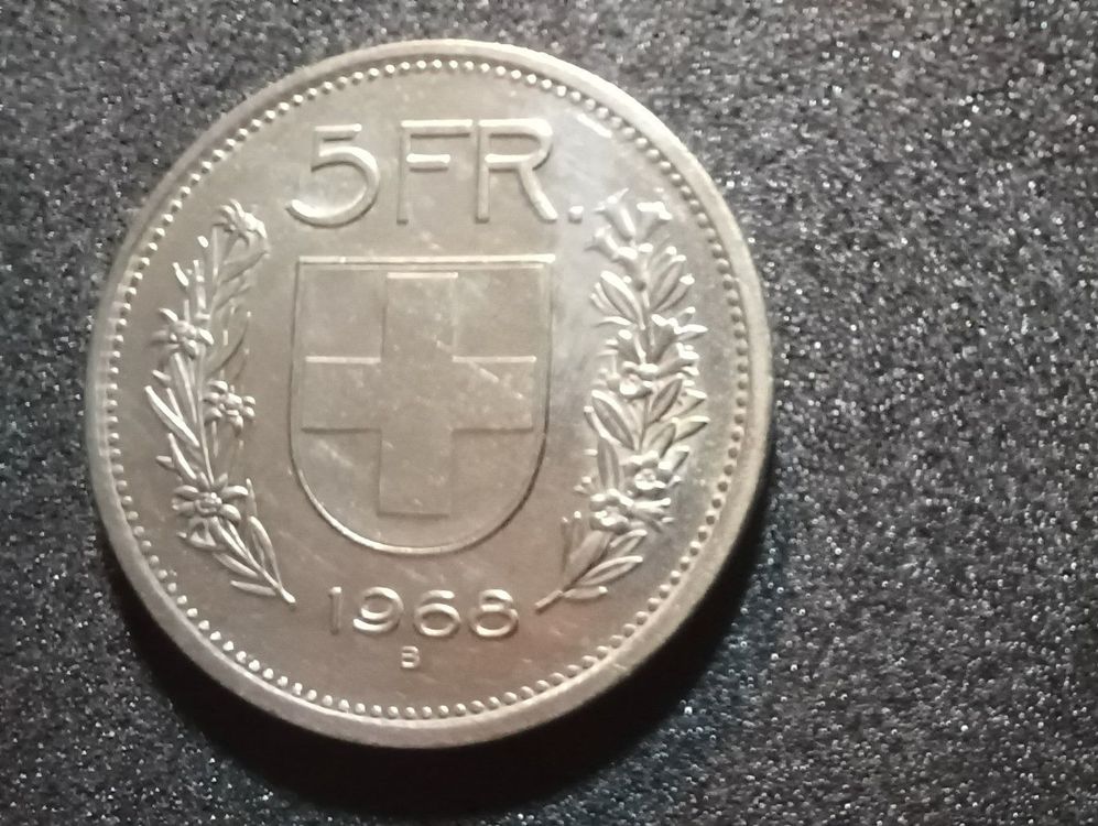 Münze 5 Fr Silber 1968 (Gebraucht) in Thun für CHF 9 – mit Lieferung ...